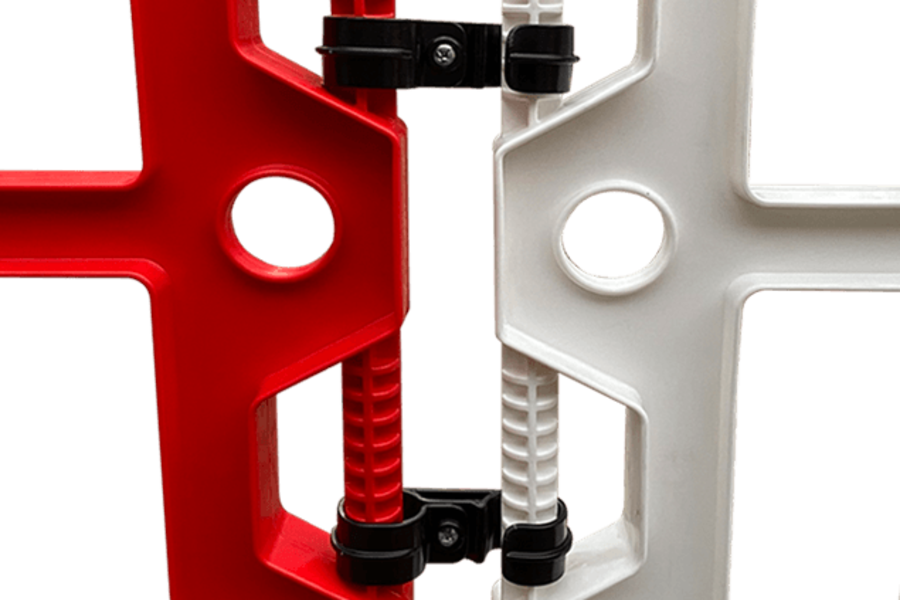 Safety barrier plastic 150cm - Red - Stackable | Buy online! - Traffic ...