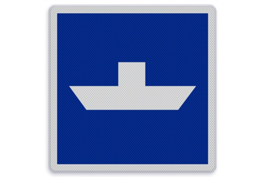 Shipping sign E.4b - Free sailing ferry - Traffic Safety Systems