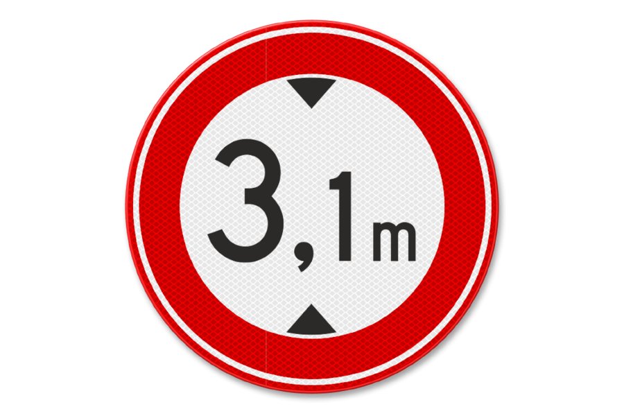 Traffic sign RVV C19 - Forbidden for to high vehicles - Traffic Safety ...