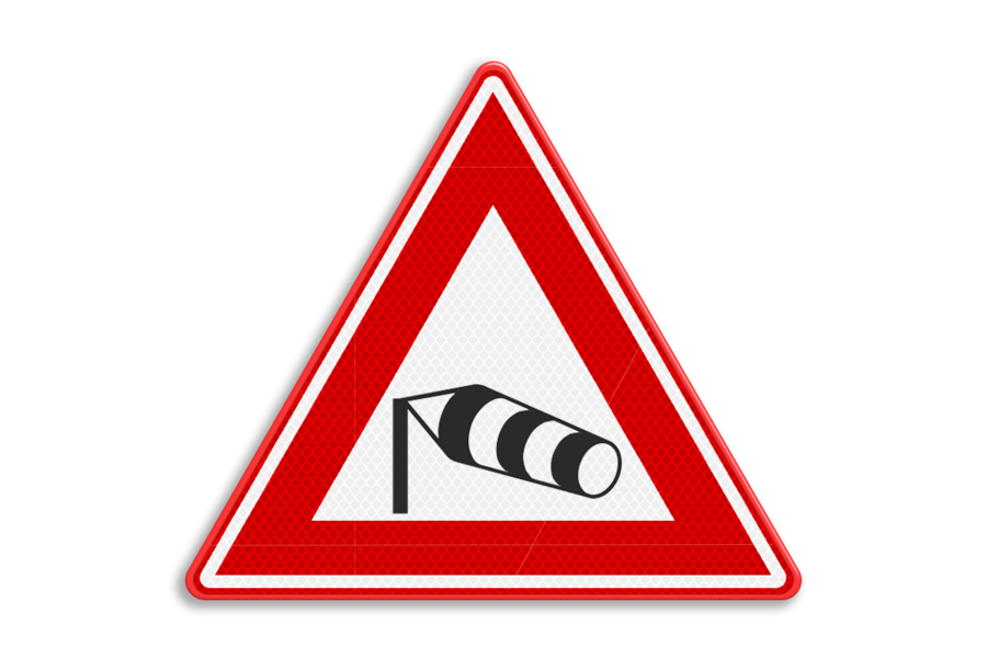 Traffic sign RVV J31 - Heavy crosswinds | Buy online! - Traffic Safety ...