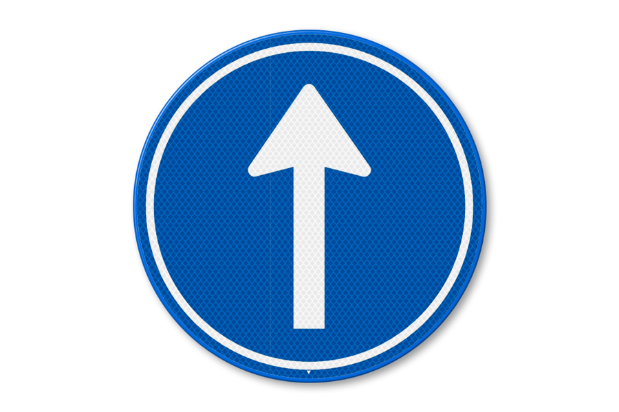 Traffic sign RVV D04 - Ahead only - Traffic Safety Systems