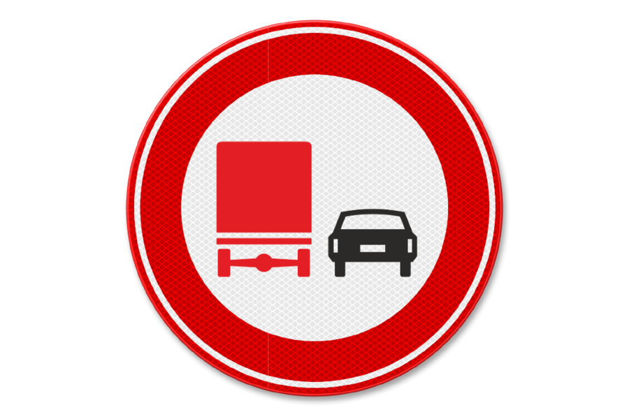 Traffic sign RVV F03 - Overtaking prohibited for trucks - Traffic ...
