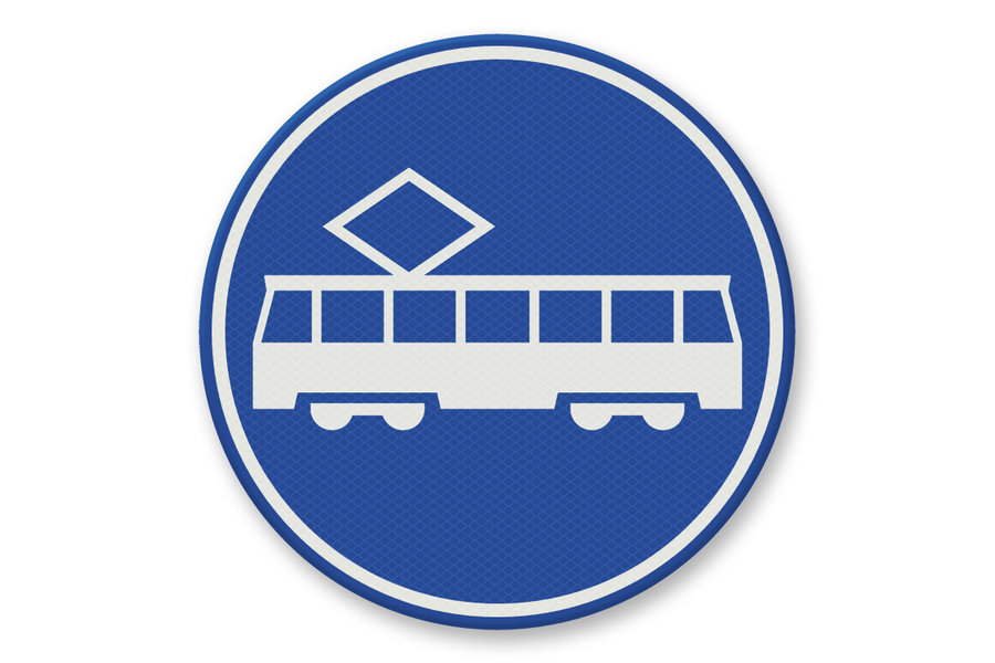 Traffic sign RVV F15 - Mandatory lane for trams - Traffic Safety Systems