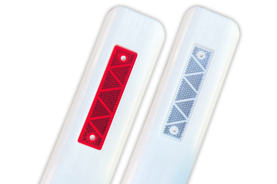 Delineator reflector white 18 x 4 cm. with CE-Marking - Traffic Safety ...