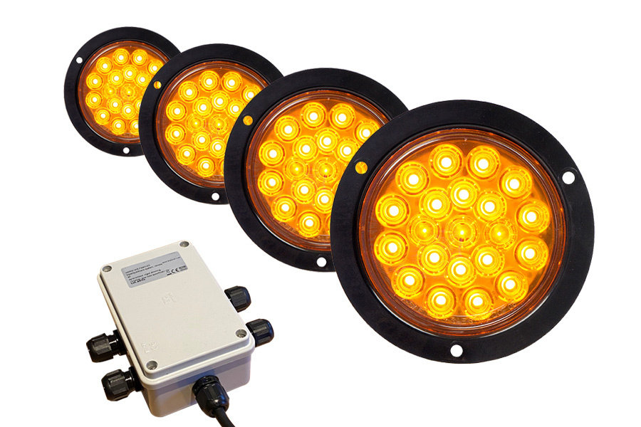 Flashing light set 100 mm + control box - Traffic Safety Systems