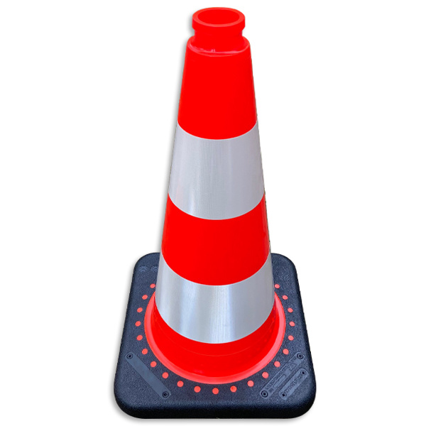 Traffic Cone 50 cm with 2 reflective tapes RA1 - JD Traffic Safety Systems