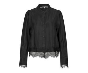 Second Female Esmae Lace Shirt Black - Liefste Fashion