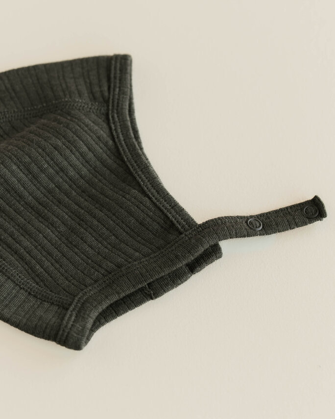 Unaduna Bonnet with button rib - wakame: soft & cute! - Unaduna