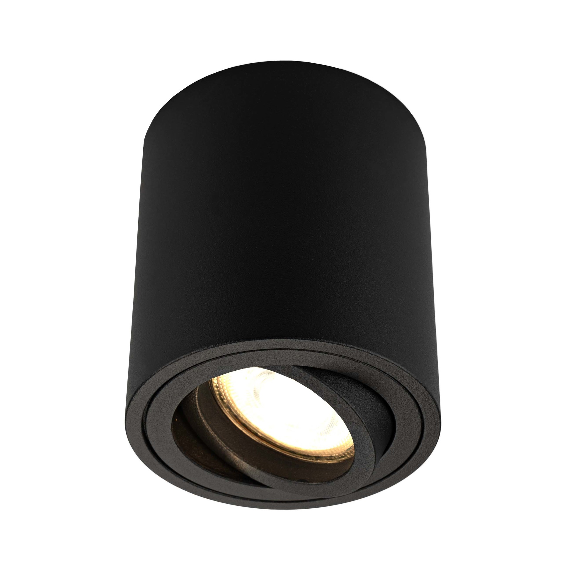 Spot LED Dimmable - Rond - Noir - 5W - 2700K - Inclinable - Lampesonline