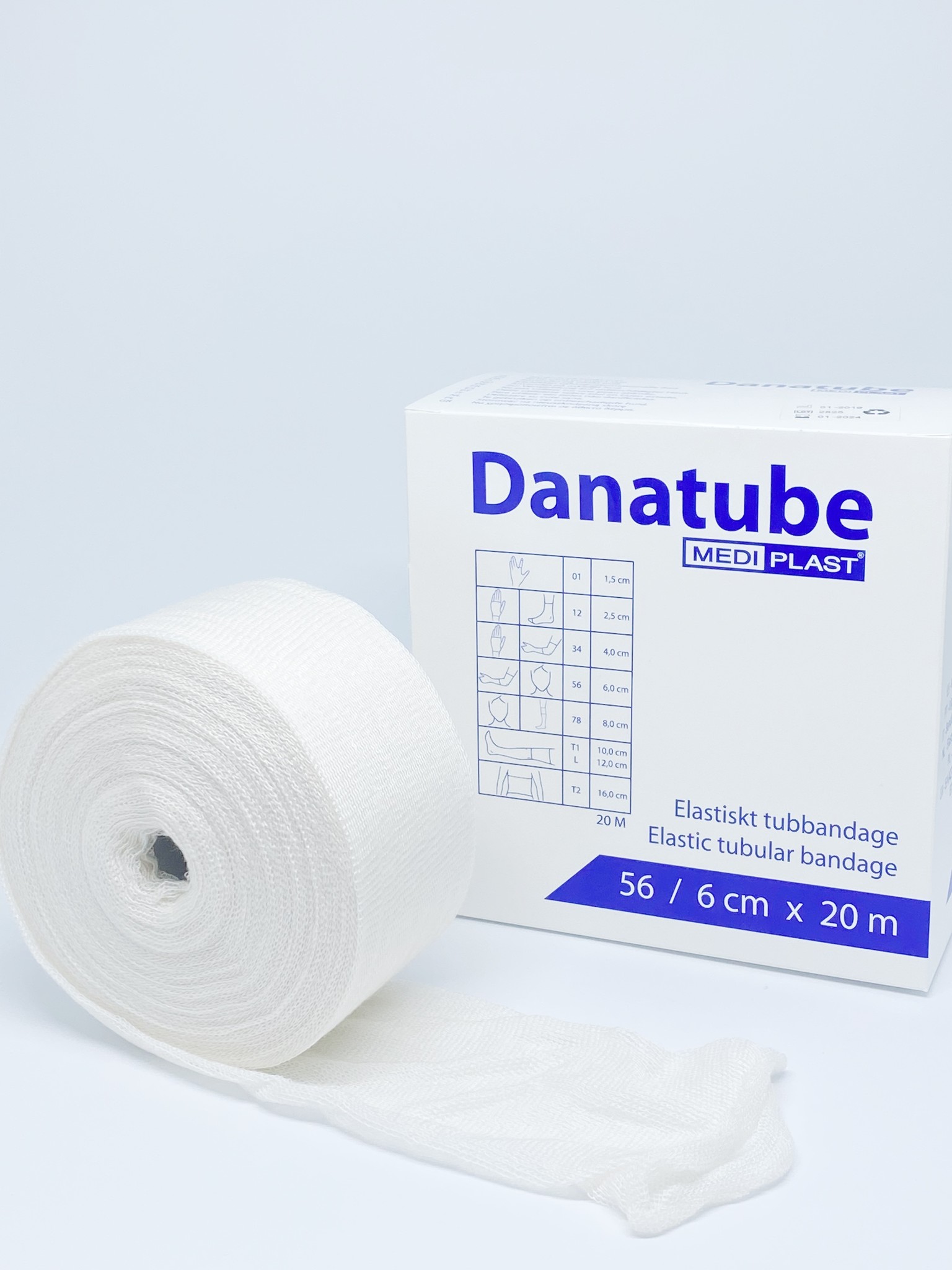 Danatube Bamboo Tubular Gauze 5,6cm x 20m - Elbow and Head