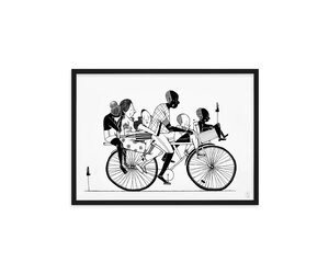 Alex Senna - Family on a Bike, Screen print - STRAAT Museum Shop