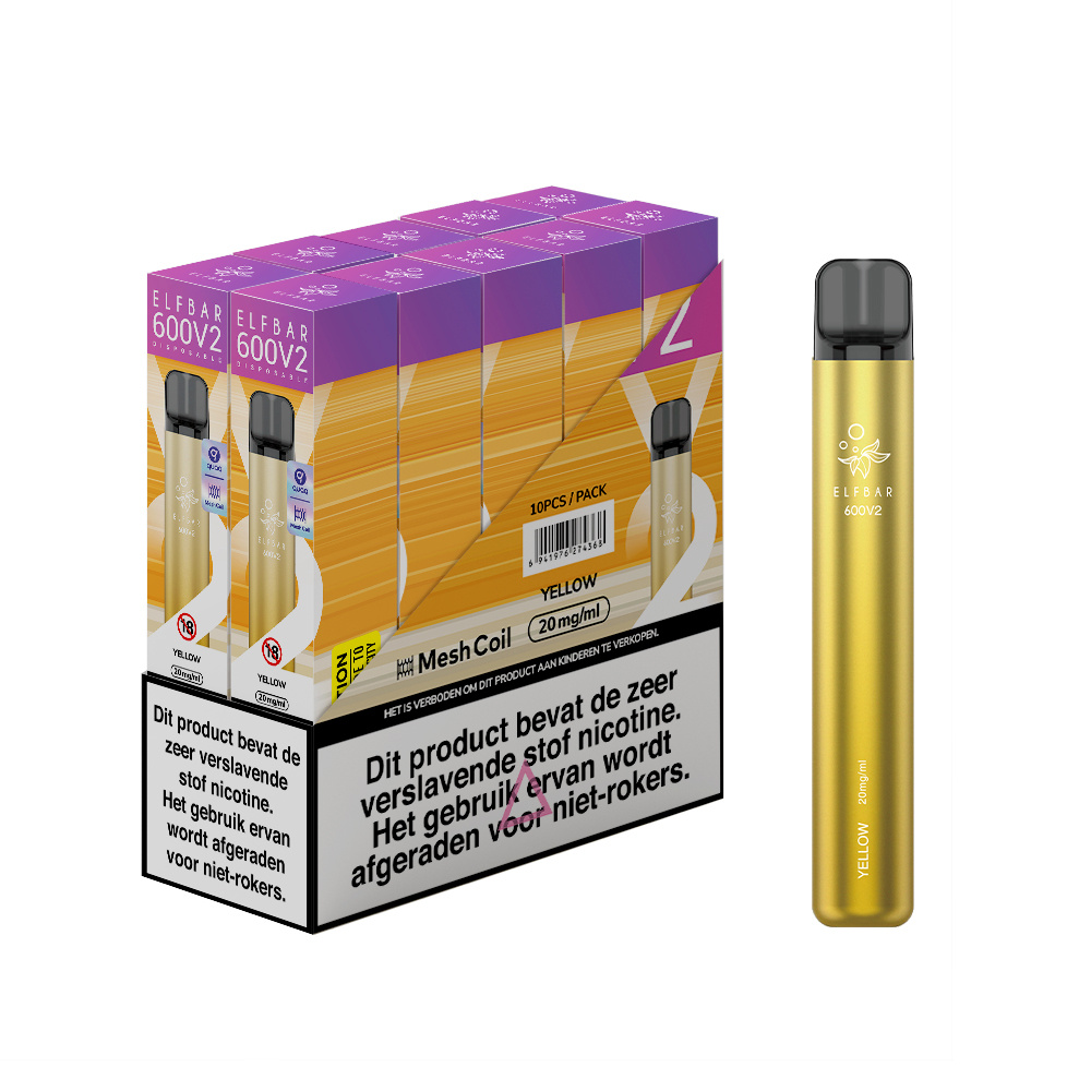 Elfbar V2 MESH - YELLOW (Virginia tobacco) - 10Pcs - Mr-Joy wholesale