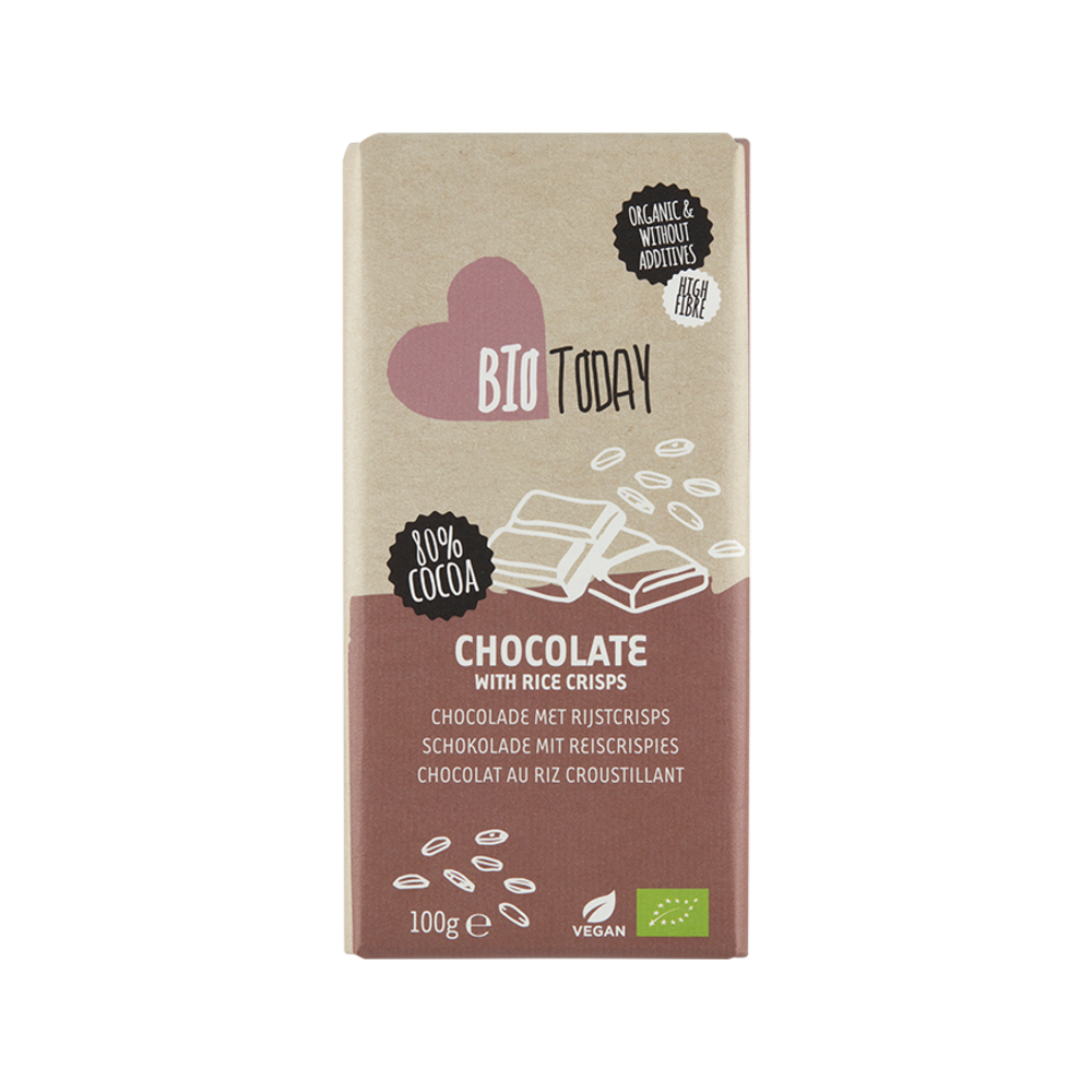Chocolade met rijstcrisps - biologisch - Foodshop.bio