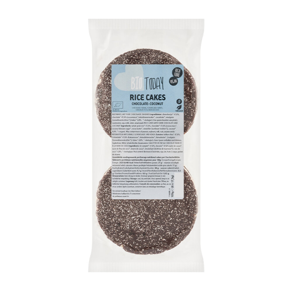 BioToday Rice cakes dark chocolate - Foodshop.bio – Biologische ...