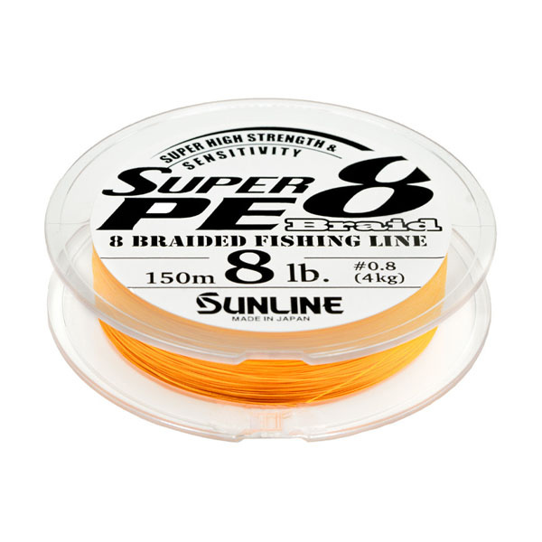 Sunline Super PE 8 Braid - Orange - Fauna Hengelsport