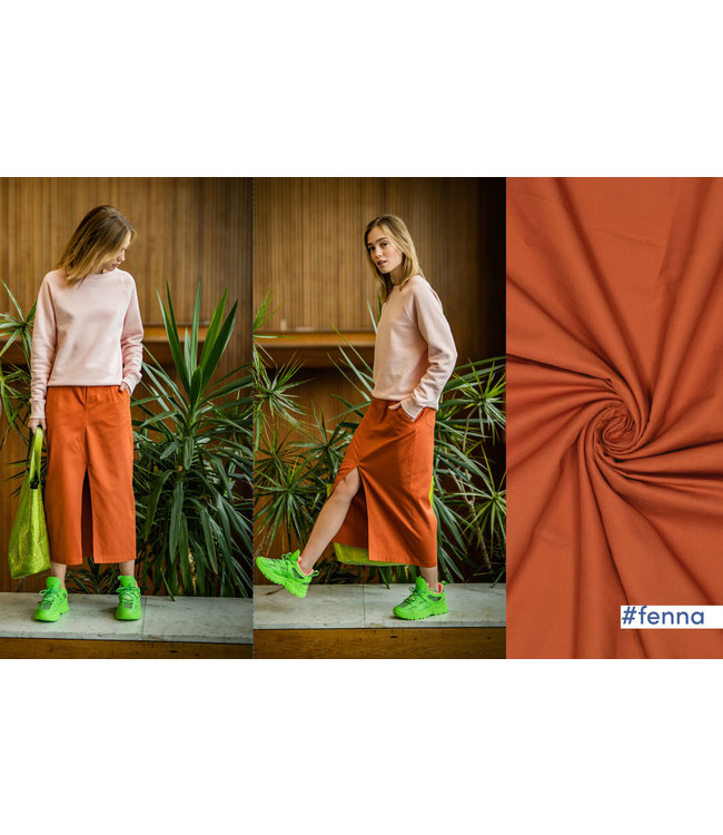 Twill stone washed - brown - Toverstof