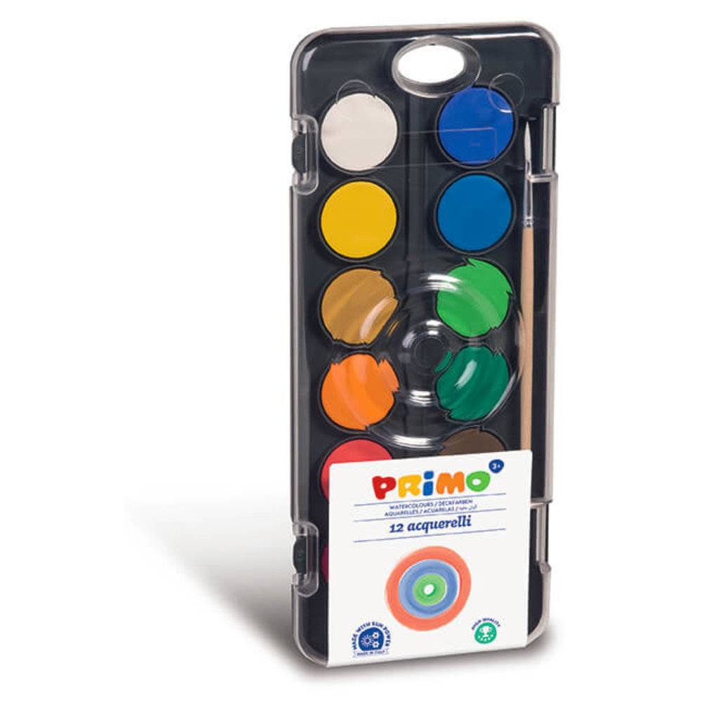 Primo | Waterverf Tablet 12 Kleuren kopen | TrendySpeelgoed.nl