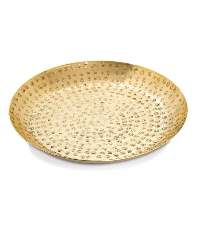 Deko Tablett ø 28 cm rund gold - Kerzentablett - Hedistone