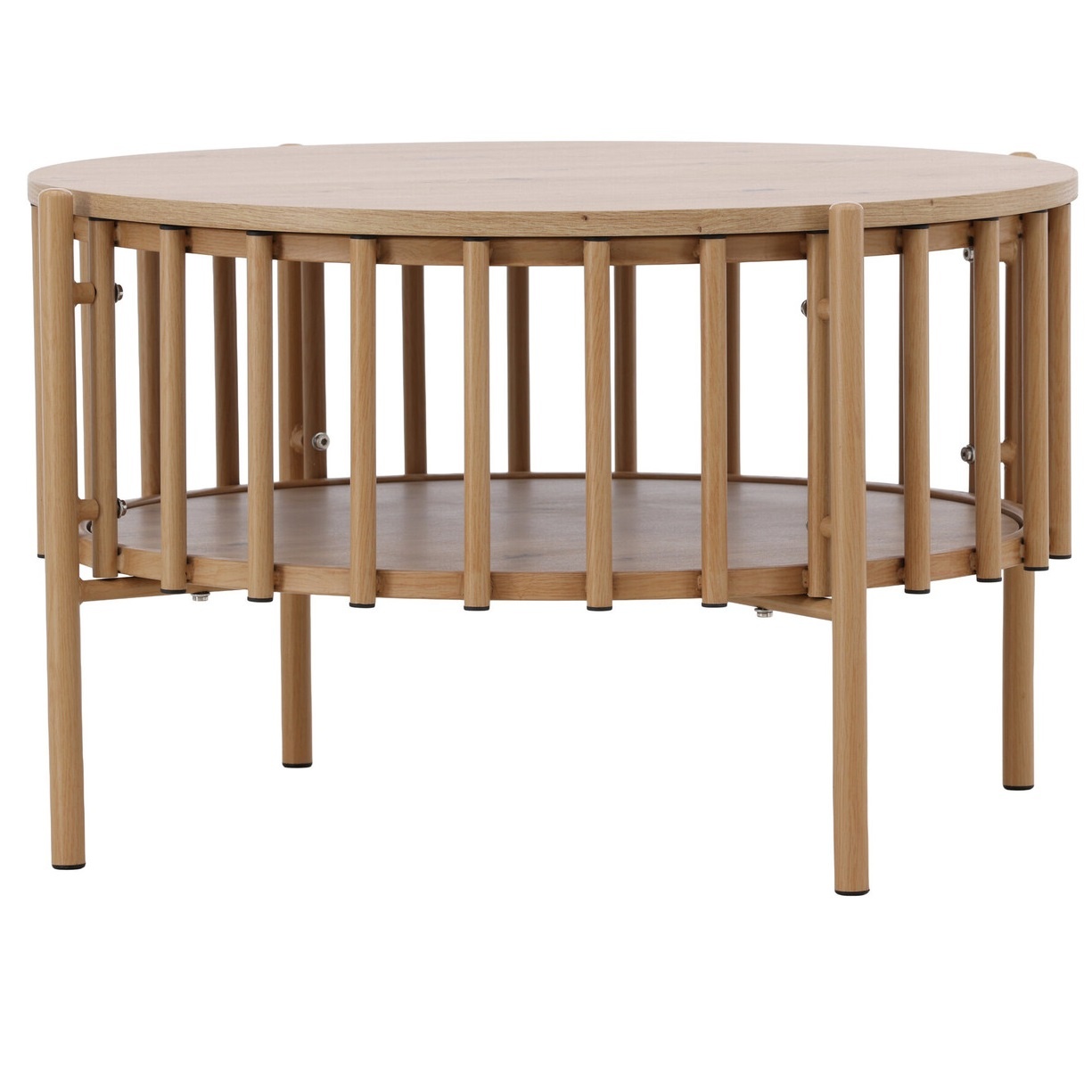 Rubbo Couchtisch – Runder Sofa-Tisch in natürlicher Holzoptik - Möbel ...
