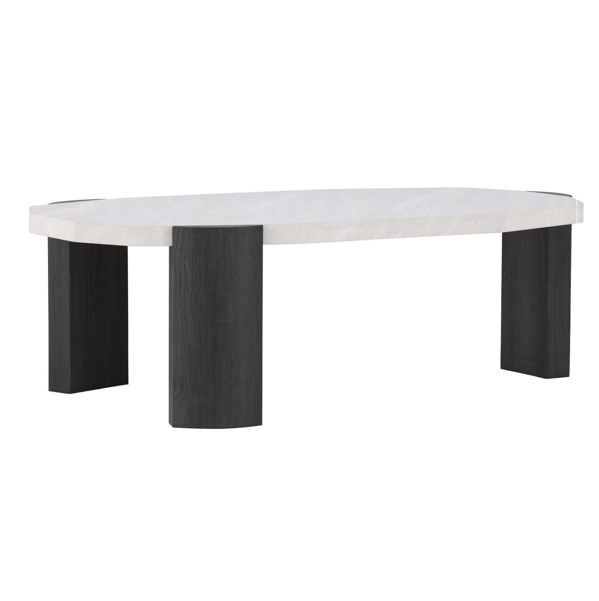 Sofa-Tisch Kres – Ovaler Couchtisch Beige 125×71×40 cm - Möbel Hedistone