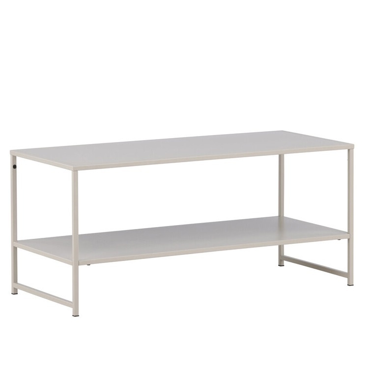 Sofa-Tisch Staal – Beiger Stahl-Couchtisch 102×43×45 cm - Möbel Hedistone
