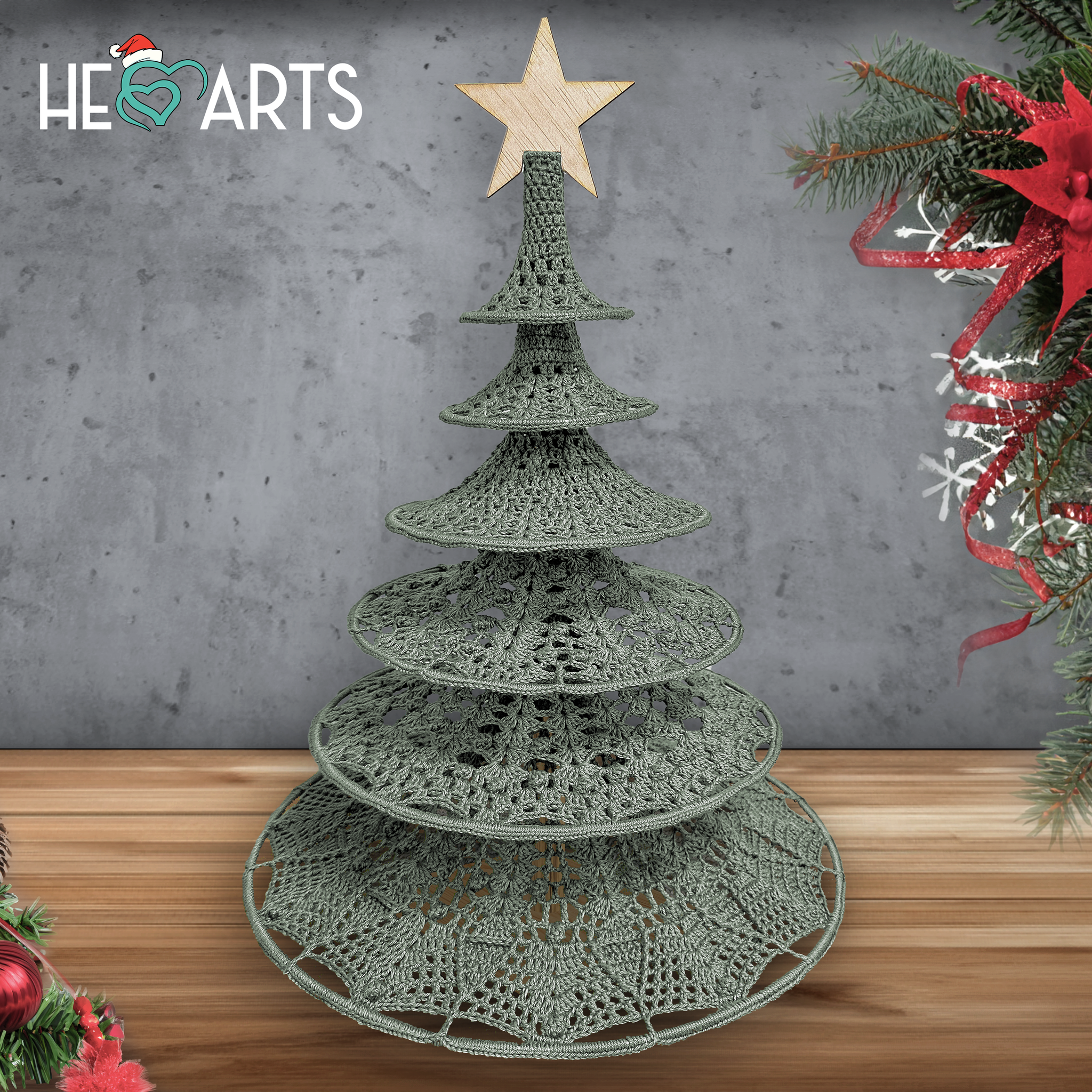 oh! denneboom deluxe peagreen - Hearts