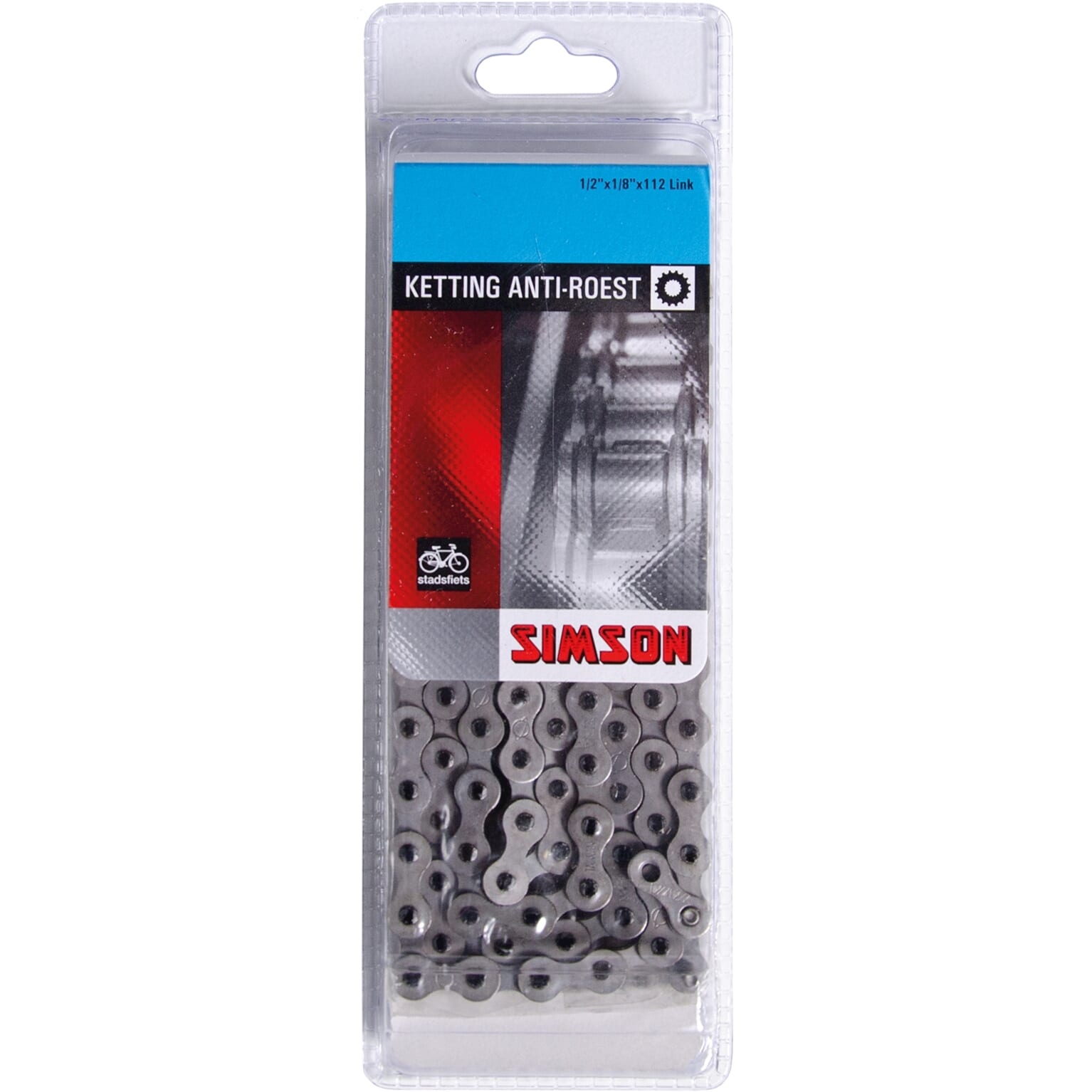 Simson Simson ketting 1/2x1/8 anti roest - Hermans Bikes & More