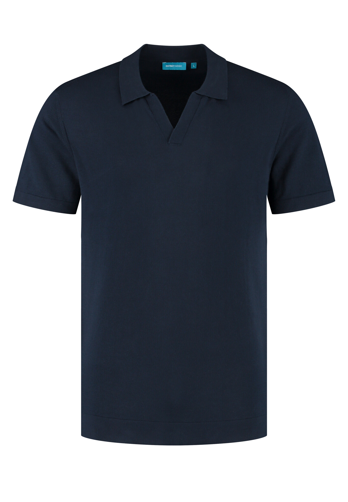 District Indigo District Indigo Polo V-Shape Navy - District Indigo