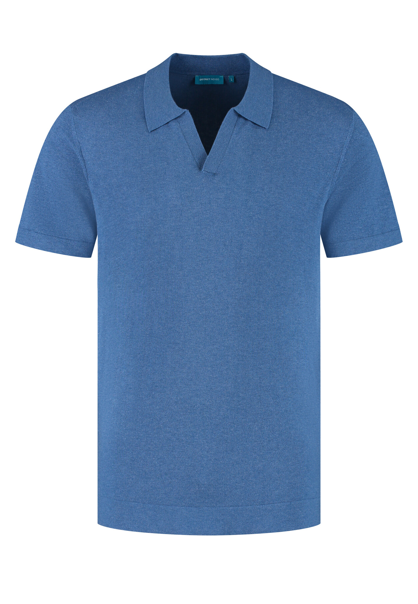 District Indigo Polo V-Shape Blue - District Indigo