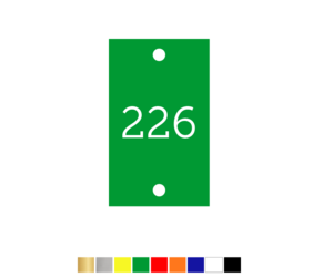 Number Tags Plastic Rectangular with 2 holes | CombiCraft Worldwide