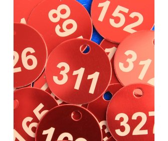Numbered Key Tags Aluminium Coloured with engraving | CombiCraft Worldwide