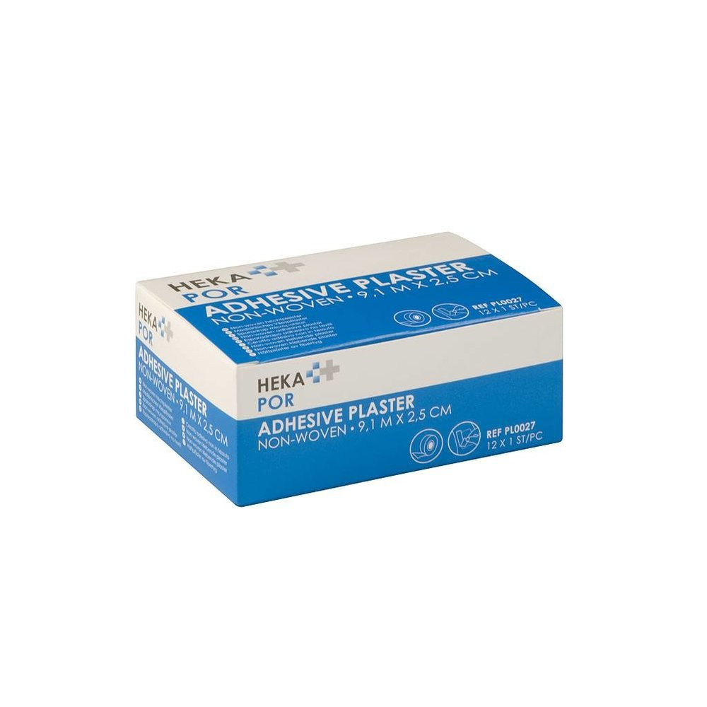 HEKA por NW hechtpleister - rol 9,1 m x 2,5 cm niet steriel (12 Stuks ...