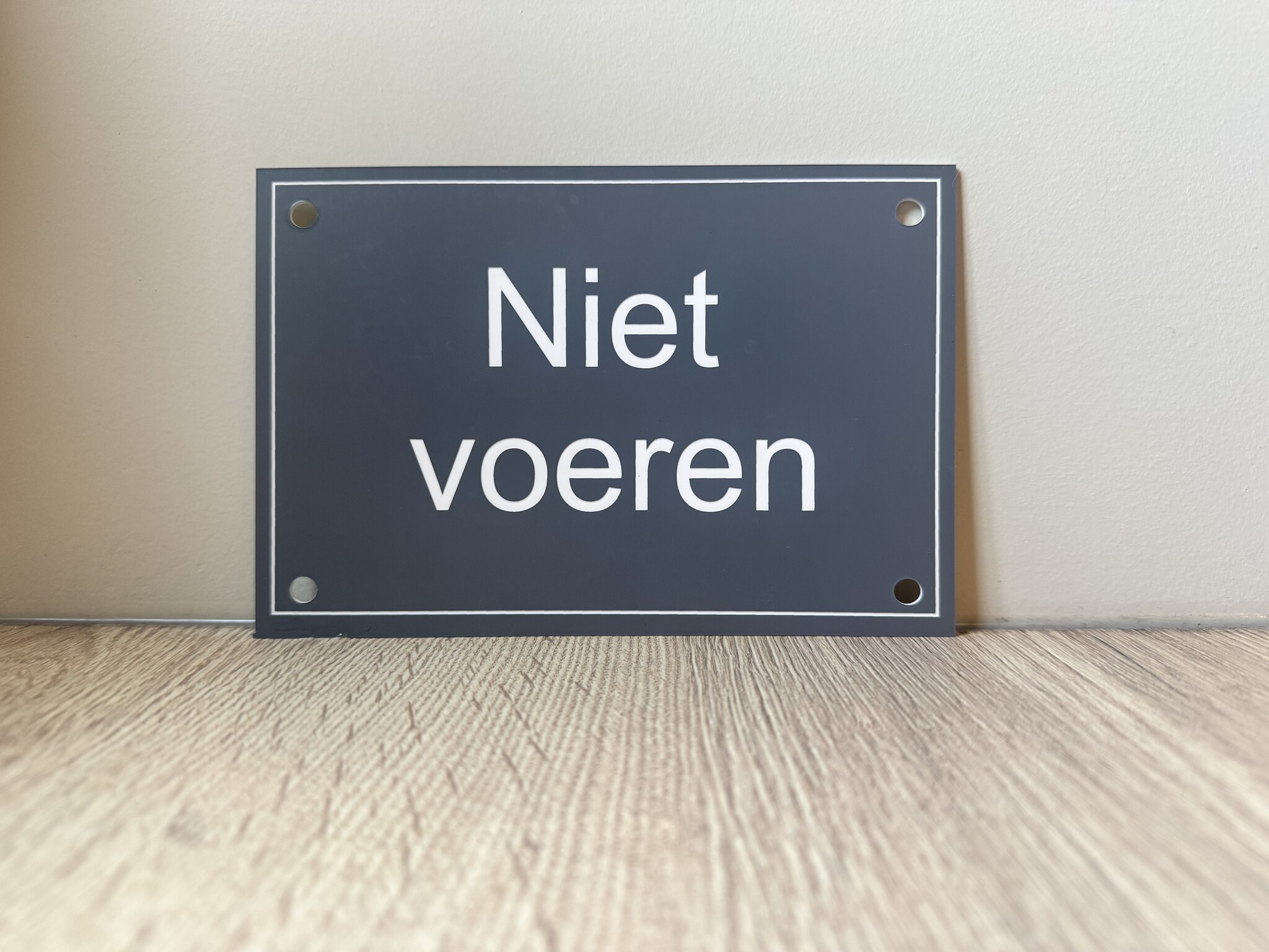 Bordje Niet voeren - Smulders Diervoeders