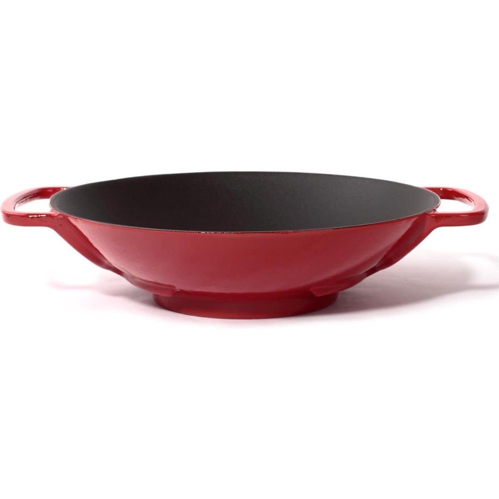 Sürel Cast iron wok 35cm red - DEKSELS!