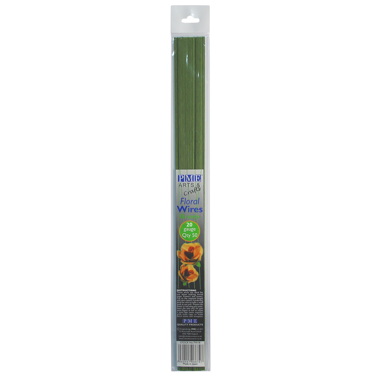 50 green floral wires (20 gauge) - DEKSELS!