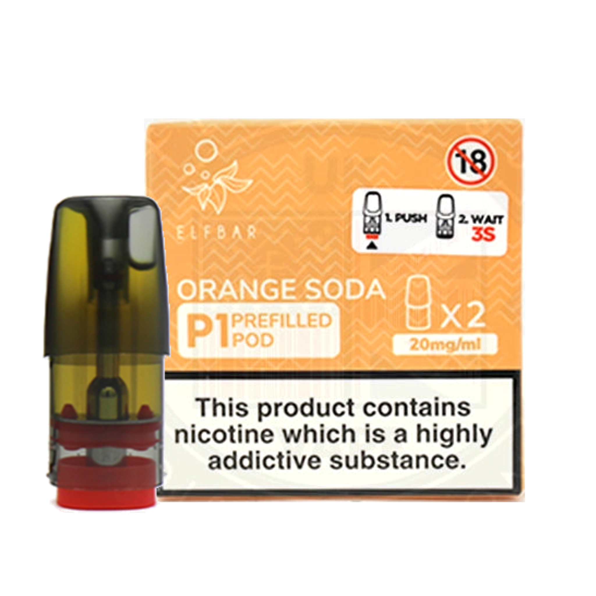 Elf Bar P1 PODs - Orange Soda (2er pack) - e-heaven Vape Shop