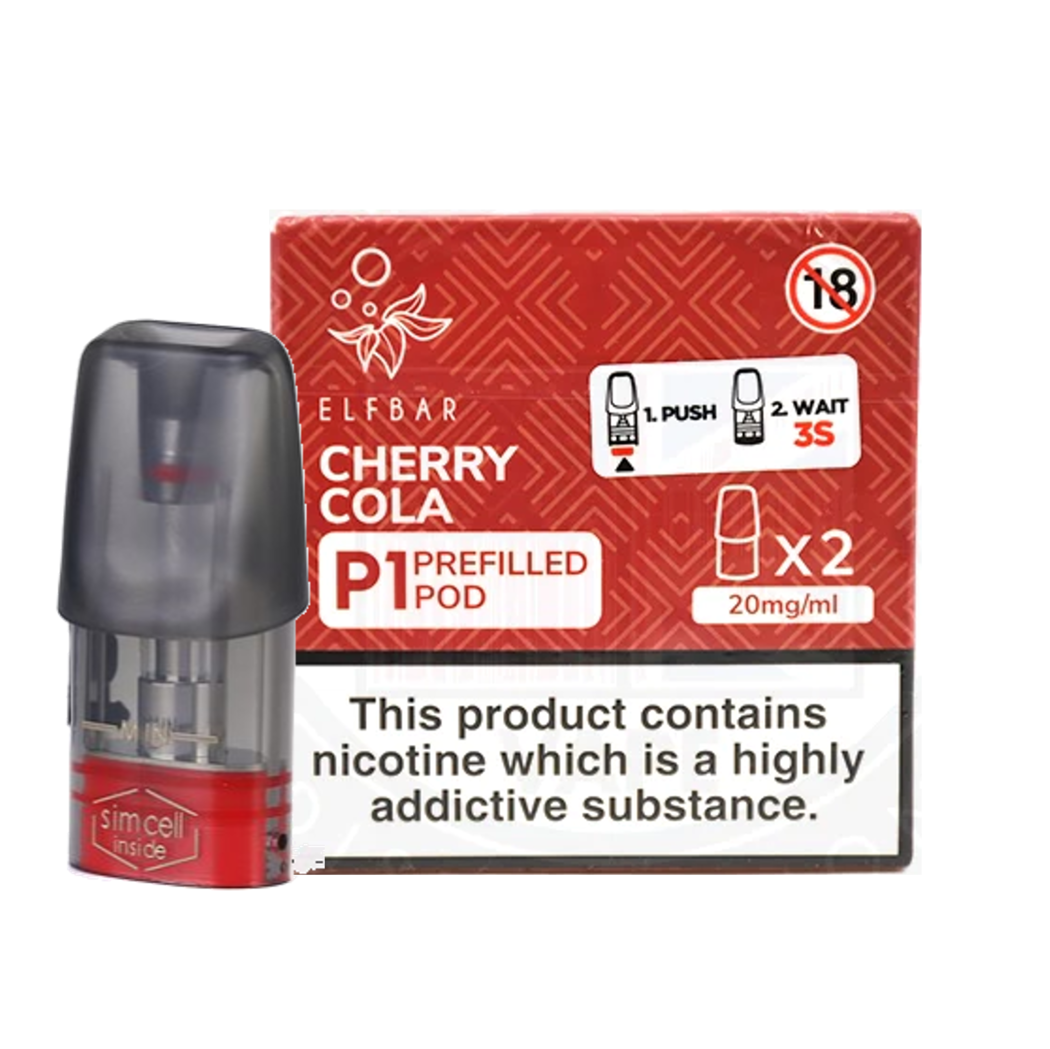 Elf Bar P1 PODs - Cherry Cola (2er pack) - e-heaven Vape Shop
