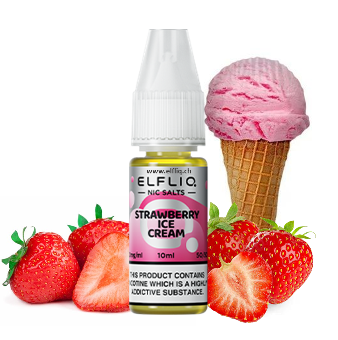 Elf Bar ELFLIQ - Strawberry Ice Cream 10ml - e-heaven Vape Shop
