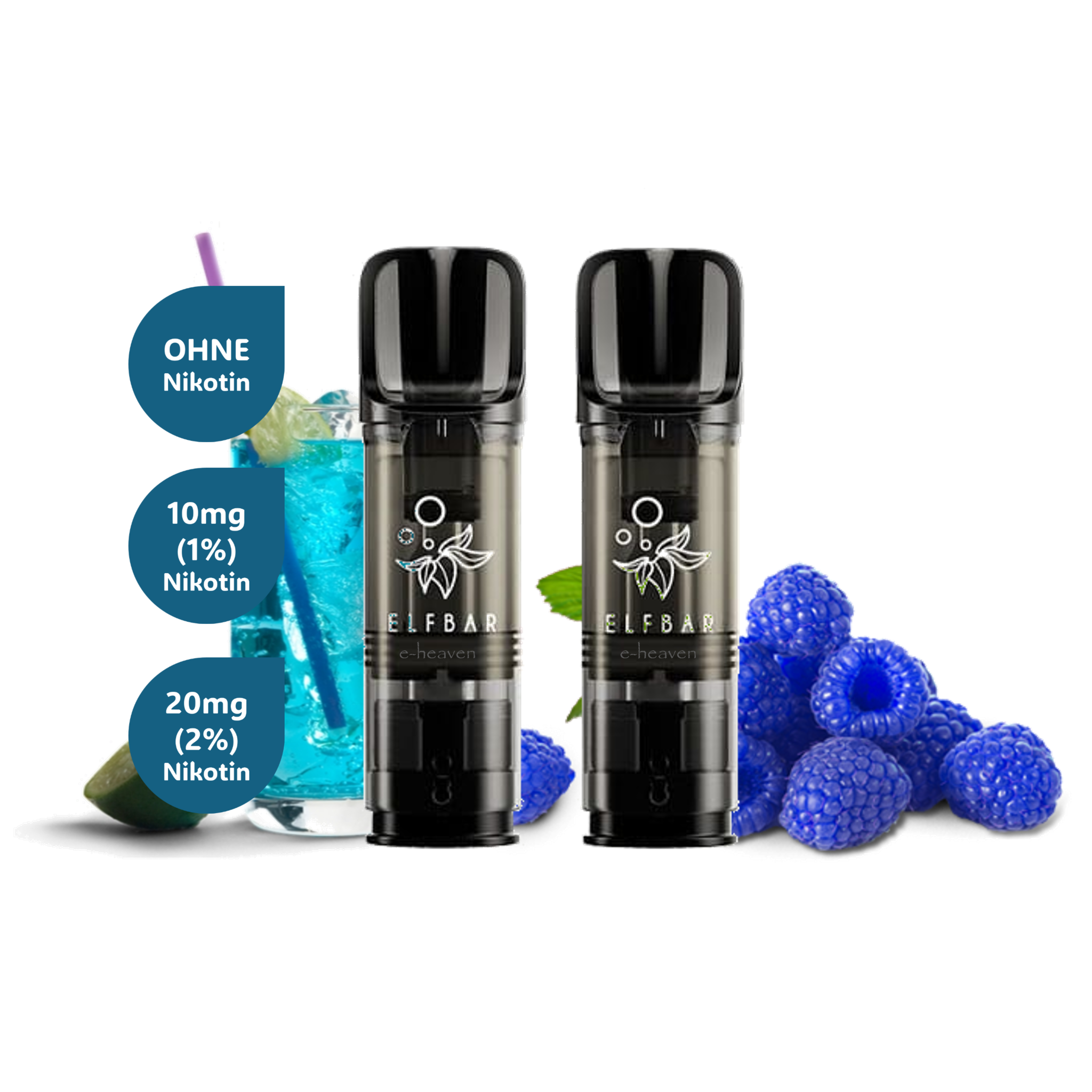 Elf Bar Elfa PRO PODs - Blue Razz Lemonade (2er-pack) - e-heaven Vape Shop