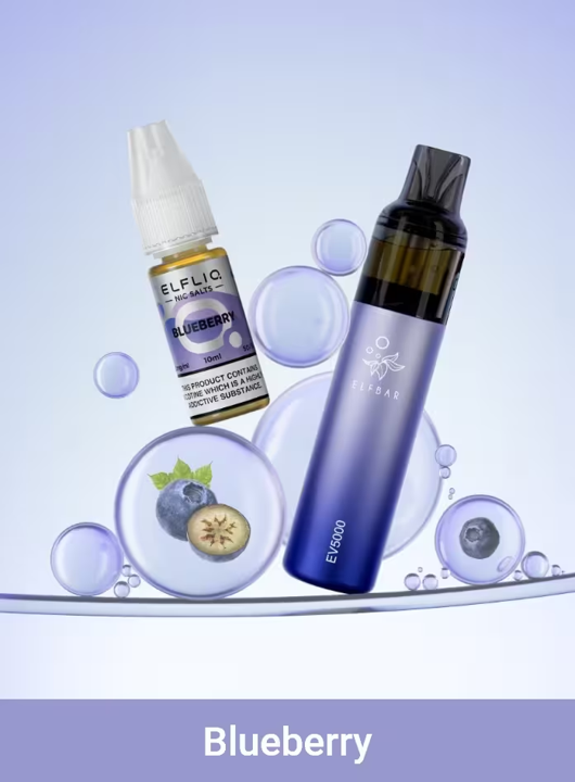 Elf BAr EV5000 Refillable POD Kit Blueberry - e-heaven Vape Shop