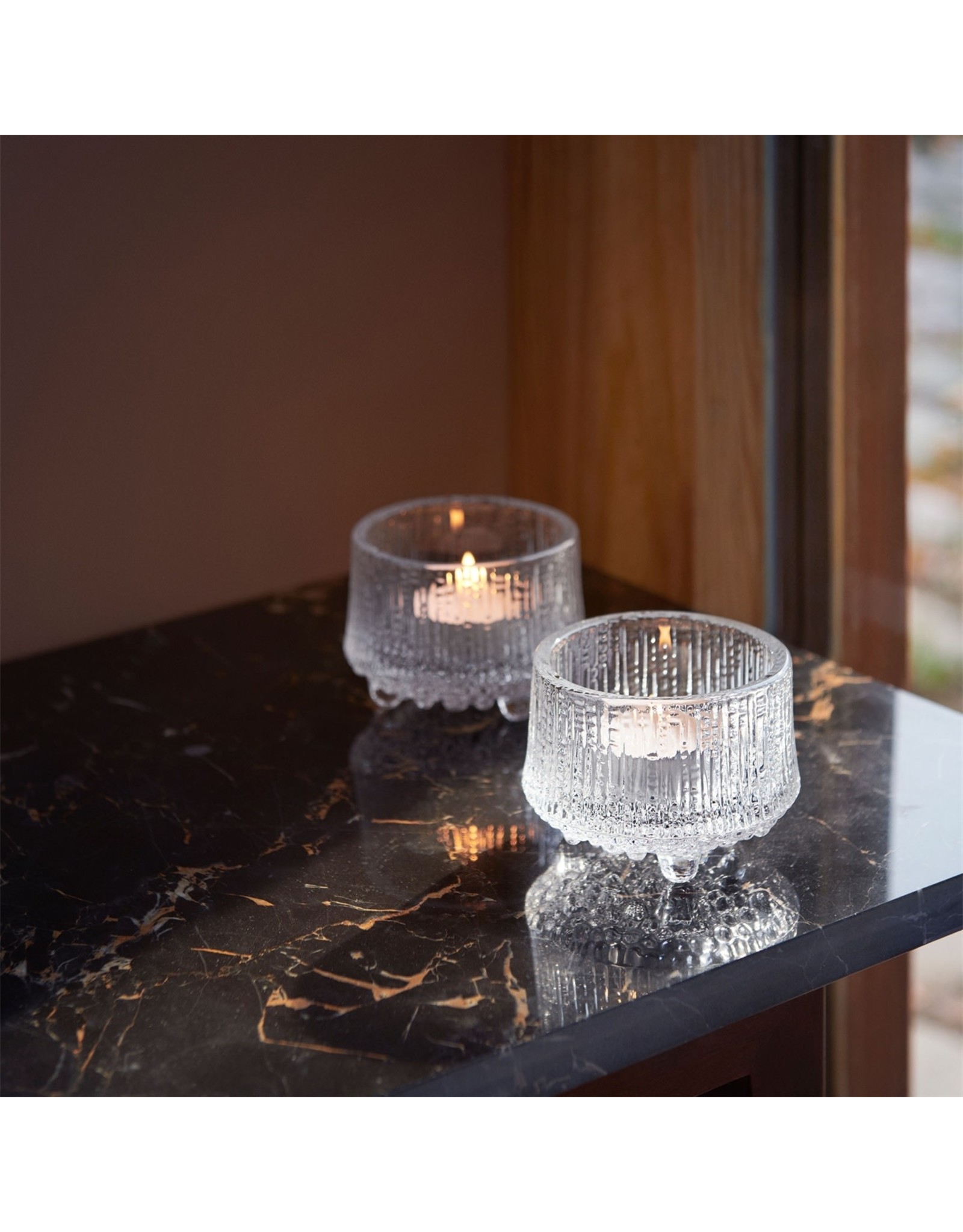 ULTIMA THULE GLASS CLEAR TEALIGHT CANDLEHOLDER 65MM - Manks - Scandinavian Design Modern Furniture
