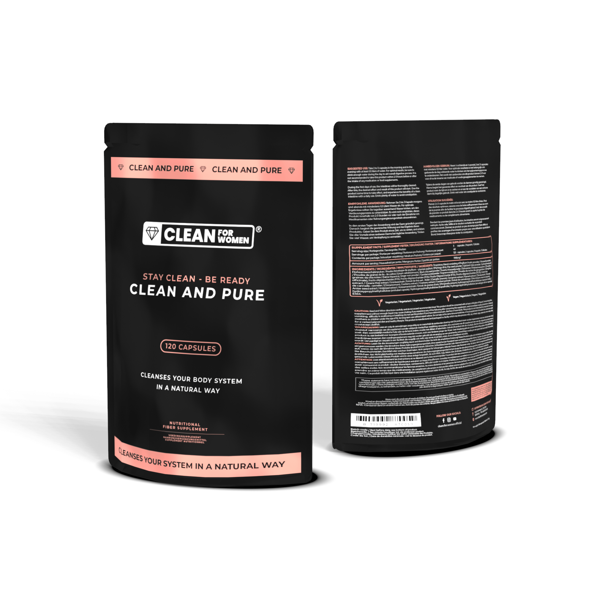 Clean and Pure voor een gezonde darmflora | 120 capsules - Clean for Men