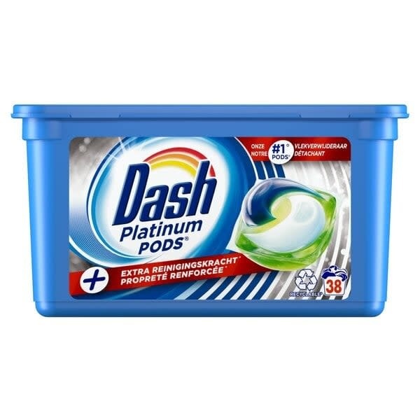 Dash All-in 1 Pods Platinum 38 Pcs- Extra Cleaning Power