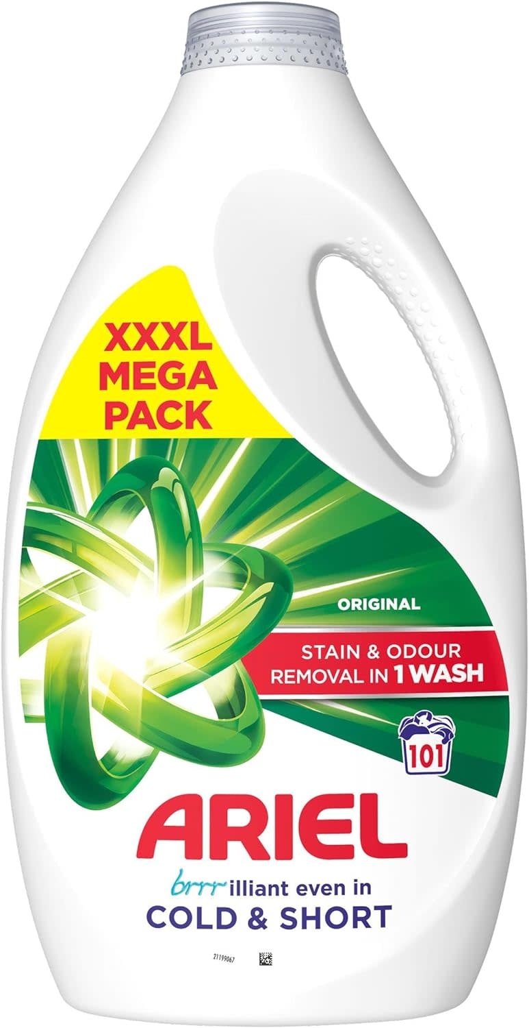 Ariel Ariel Washing Liquid Detergent 101 Washes, Original, Stain And ...