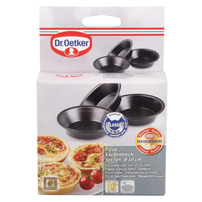 Dr. Oetker Set 3 Moules Mini Pizza et Gâteau Ø10 cm