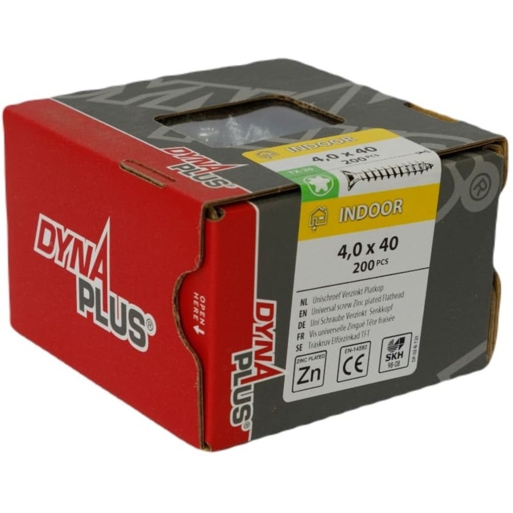DYNAPLUS UNISCHROEF VZ PK TX-20 4.0X40 (200) - De Staale