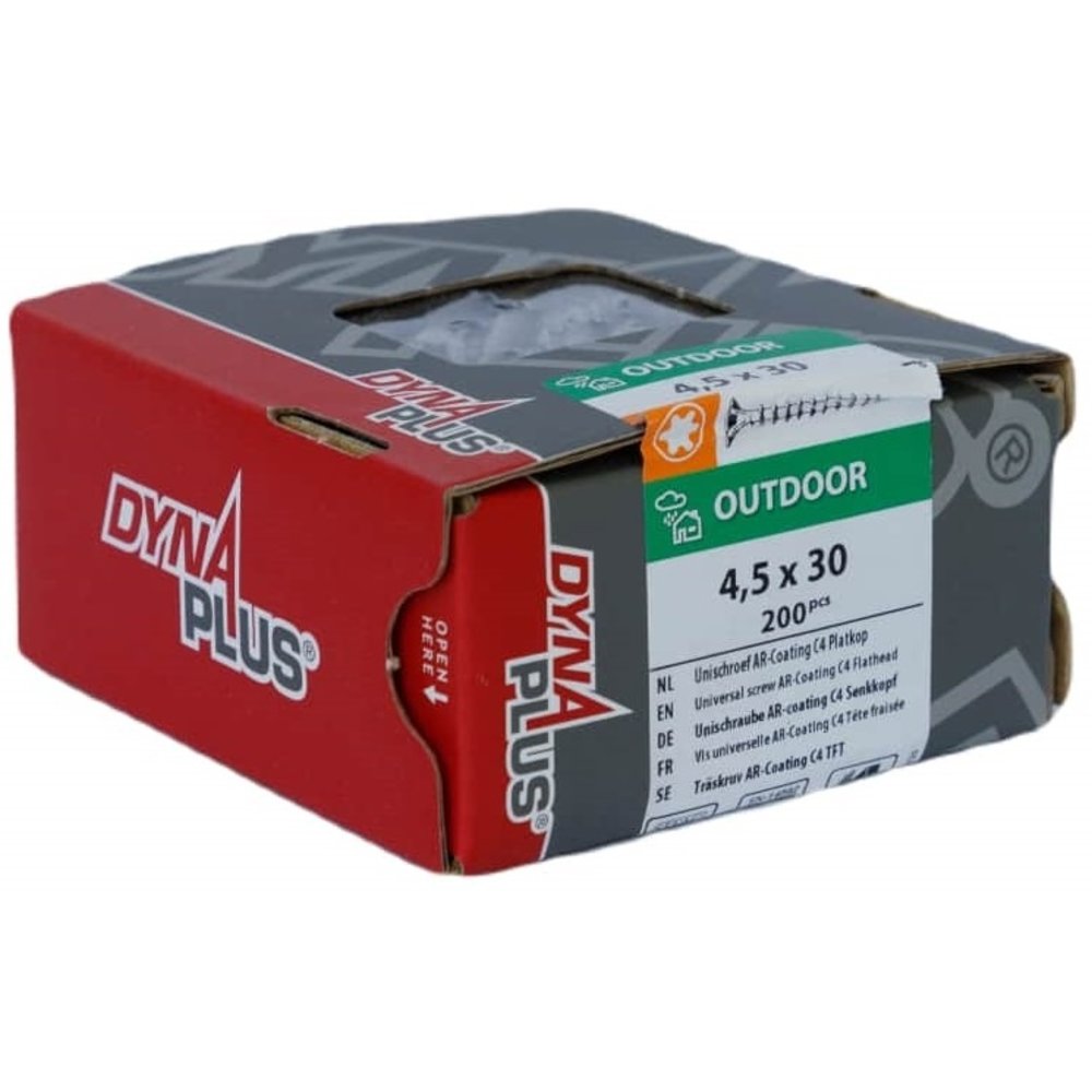 DYNAPLUS UNISCHROEF AR-COATING PK TX-25 4.5X30 (200) - De Staale