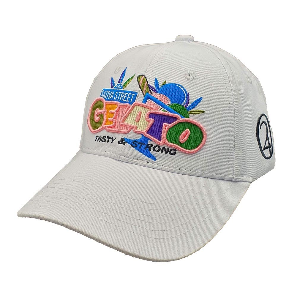 Gelato Strain Strapback Hat White - Lauren Rose - Drpaddo.com