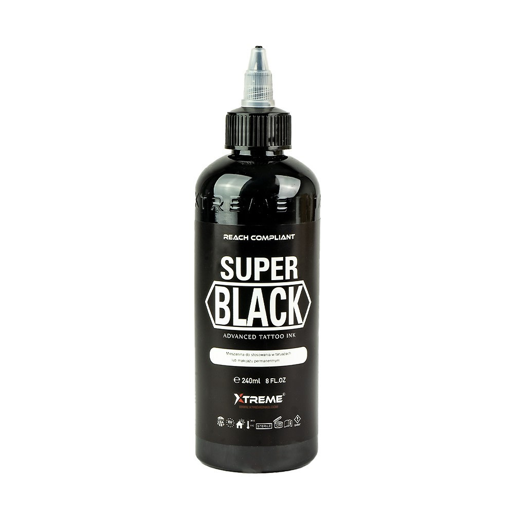 Xtreme Ink - Super Black - 240ml - Dasha Tattoo Supply