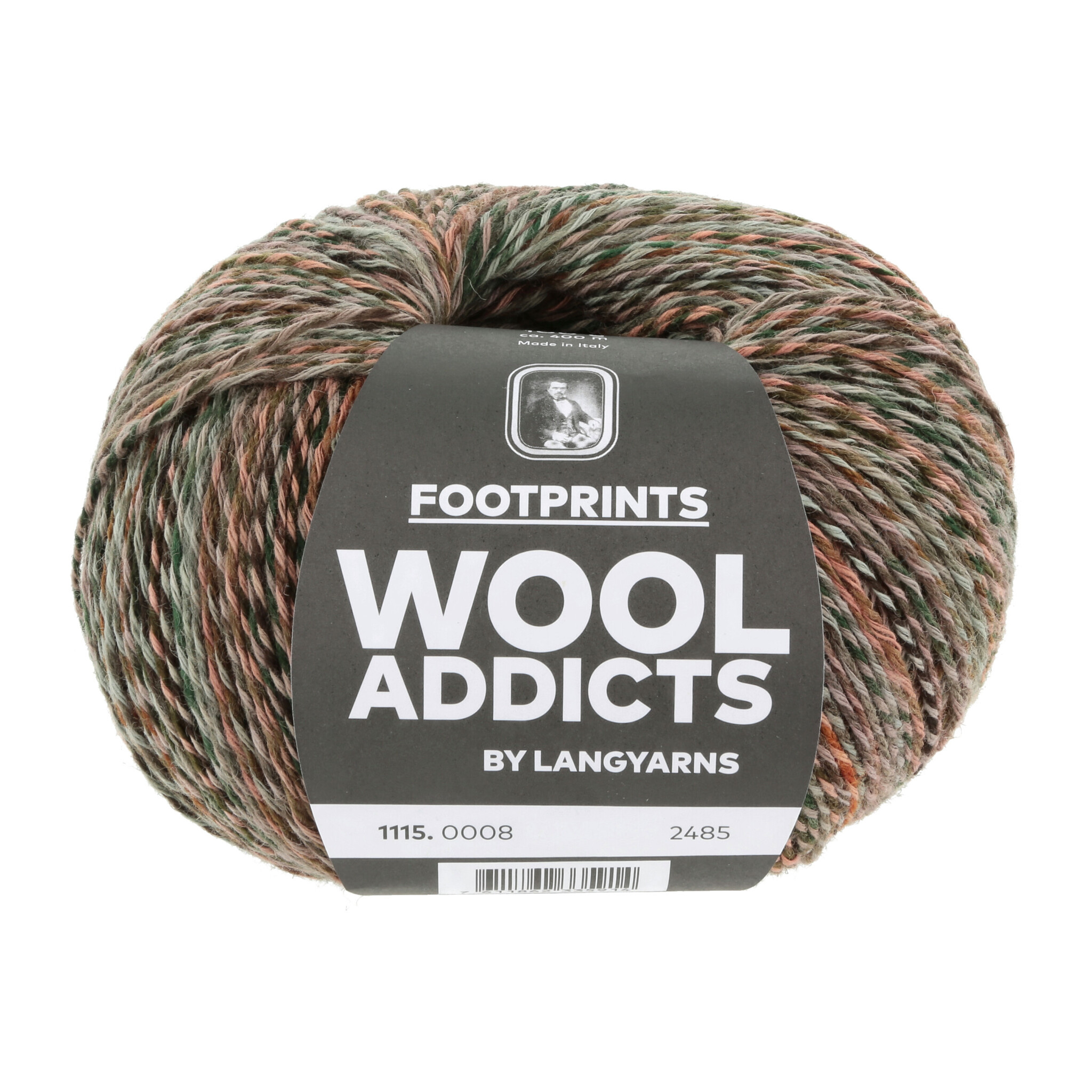 LANG Yarns Wooladdicts Footprints - kleurrijke sokkenwol met katoen ...